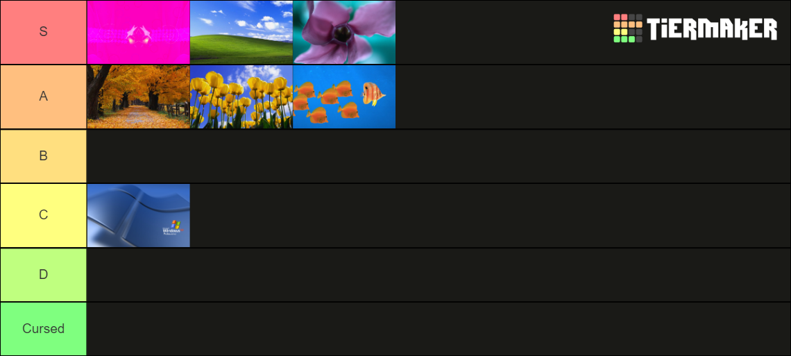 Windows XP Wallpapers Tier List (Community Rankings) - TierMaker