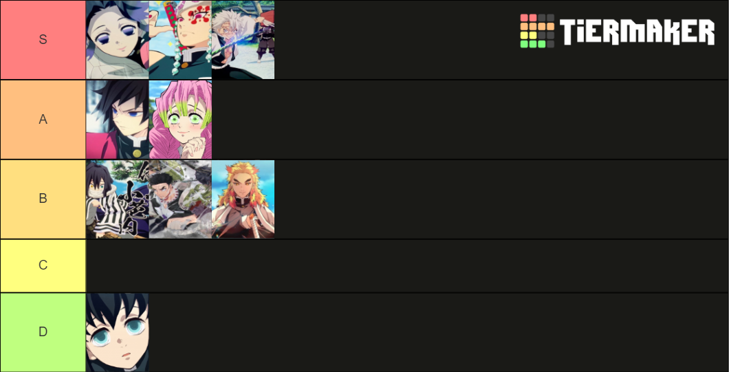 Demon Slayer Hashira ! Tier List (Community Rankings) - TierMaker