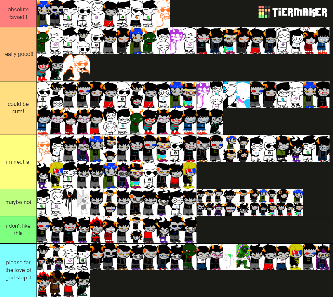 homestuck ships Tier List (Community Rankings) - TierMaker