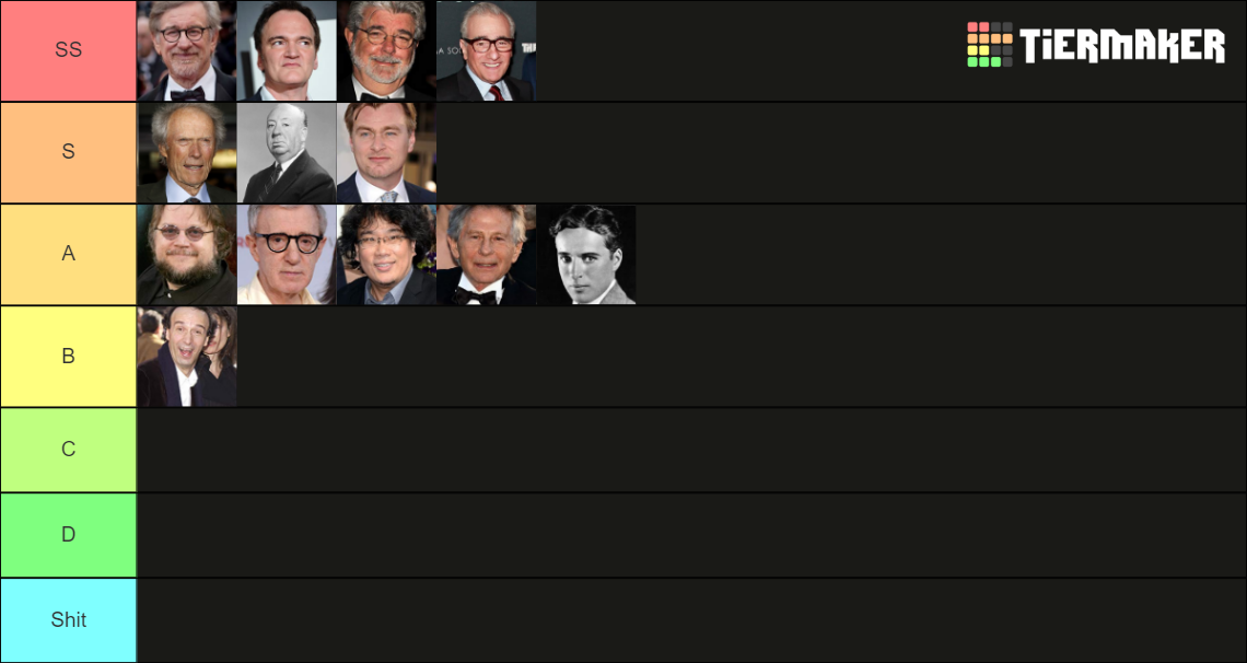 Greatest Film Directors Tier List (Community Rankings) - TierMaker