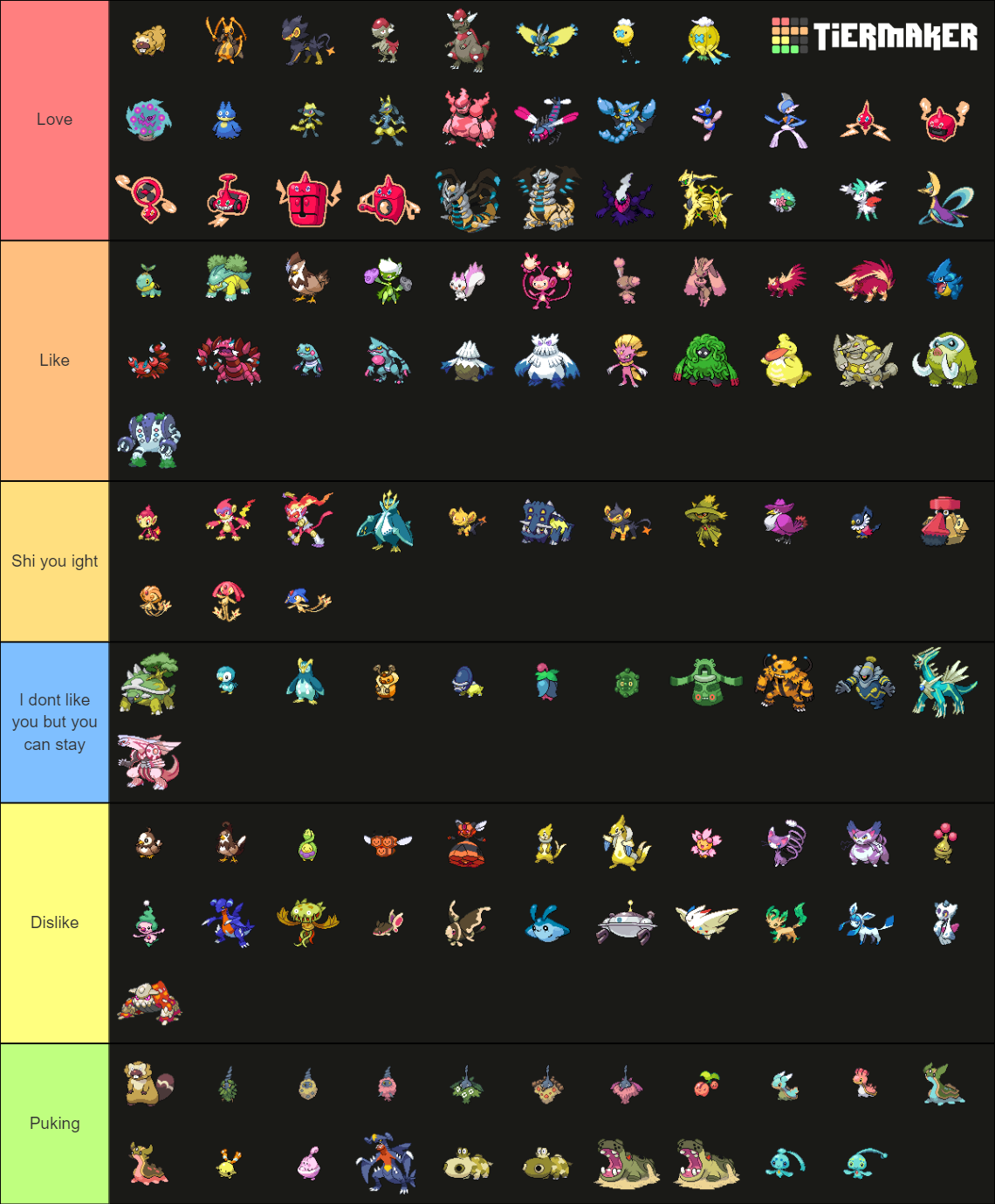 Generation 4 Shiny Pokemon Tier List (Community Rankings) - TierMaker