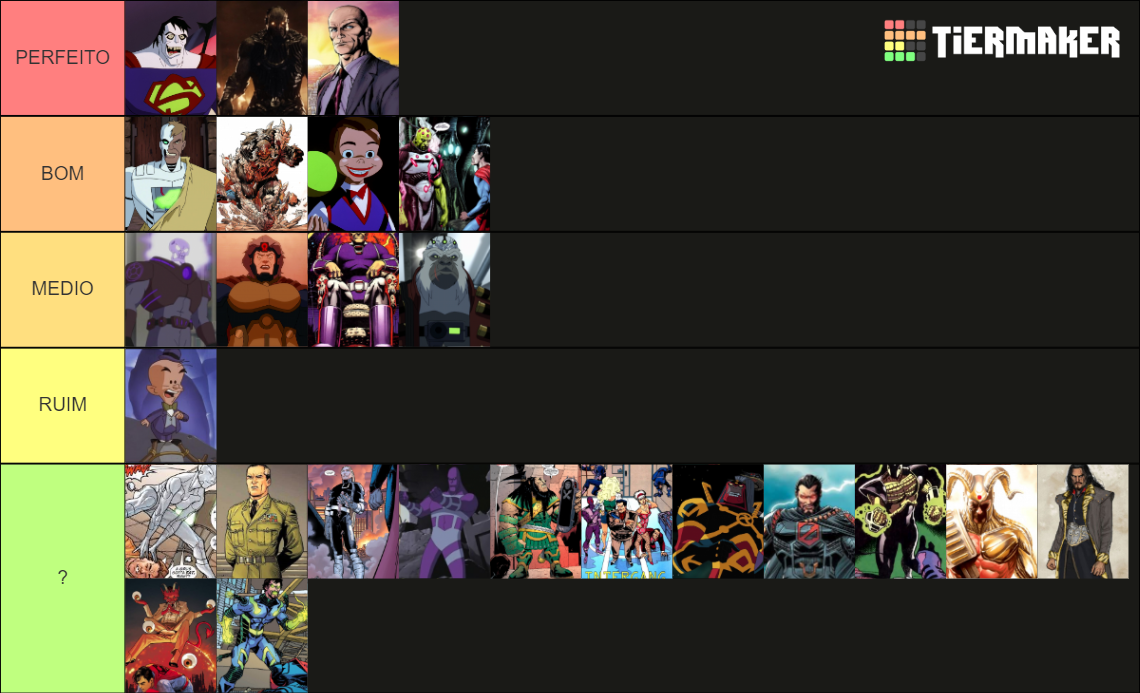 Top 25 Superman Villains Tier List (Community Rankings) - TierMaker