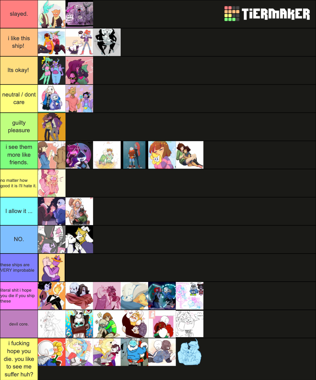 undertale ships (most complete/ no aus included) Tier List (Community ...