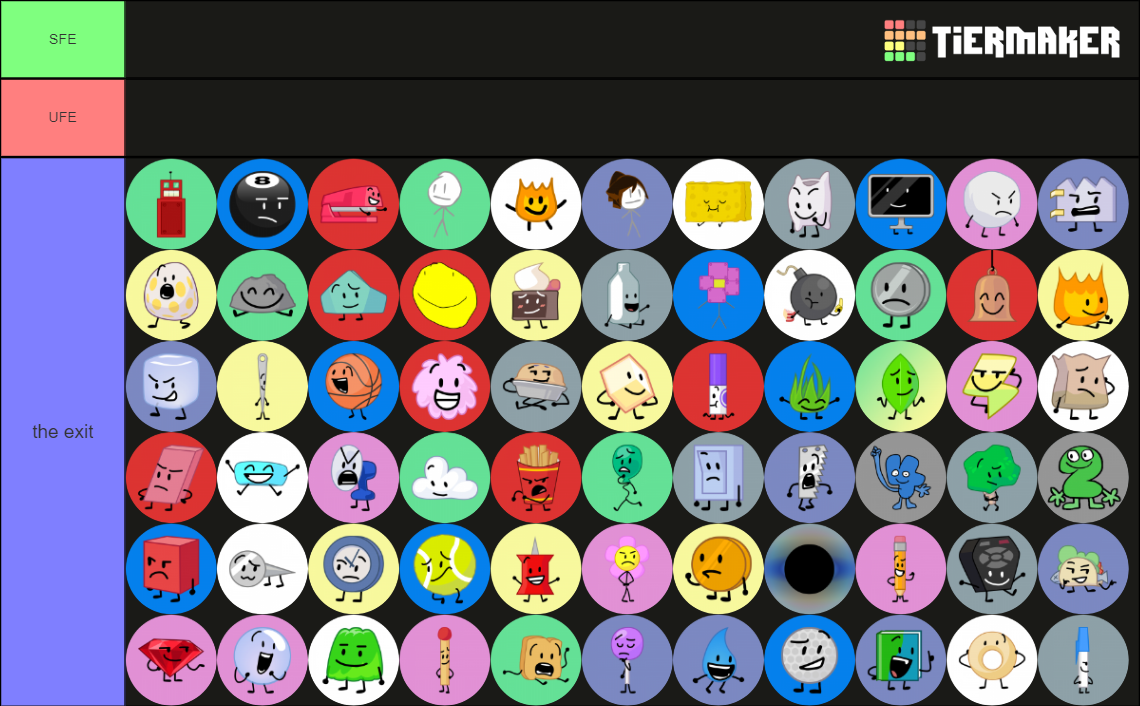 BFB Characters Tier List (Community Rankings) - TierMaker