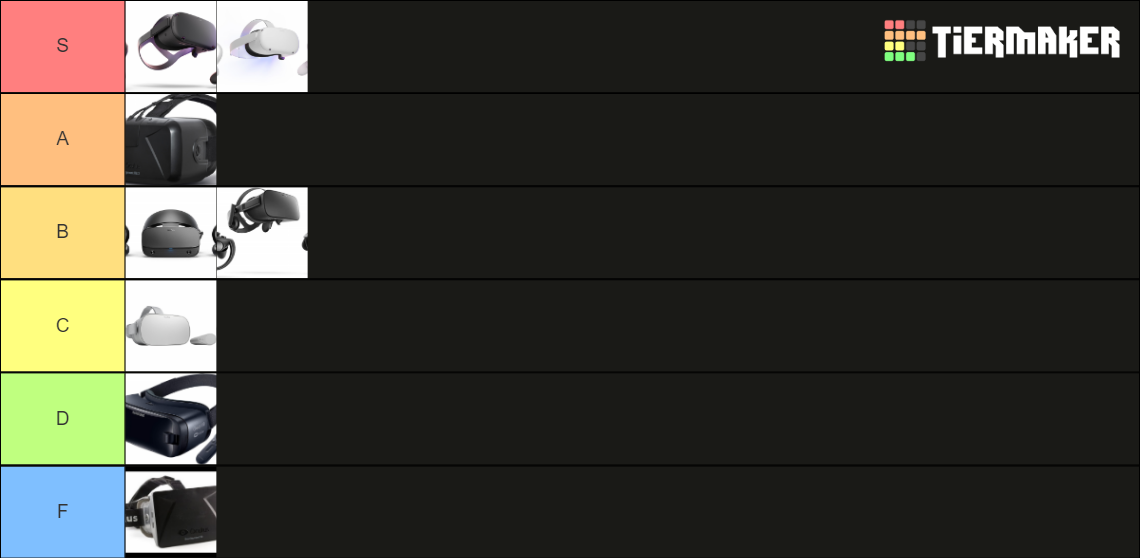 Rank all Oculus Headsets Tier List (Community Rankings) - TierMaker