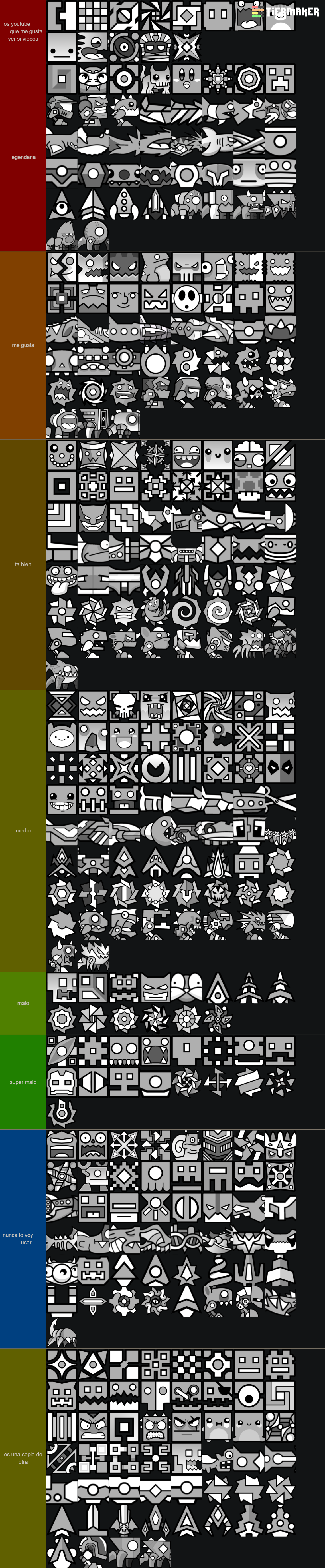 Geometry Dash Icon Kit Tier List (Community Rankings) - TierMaker
