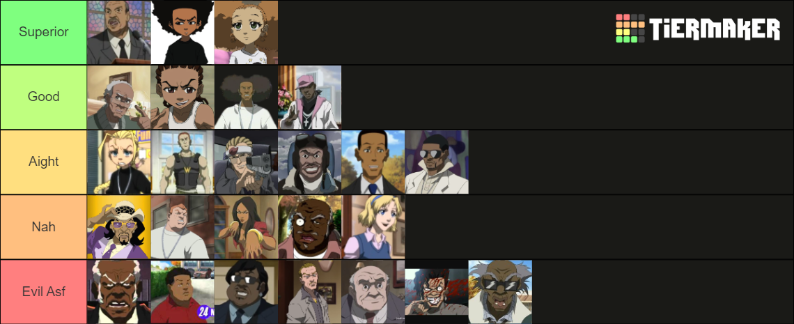 Boondocks Characters Tier List (Community Rankings) - TierMaker