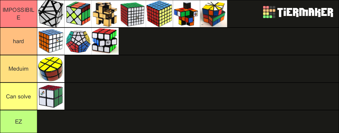 Rubik's cubes Tier List (Community Rankings) - TierMaker