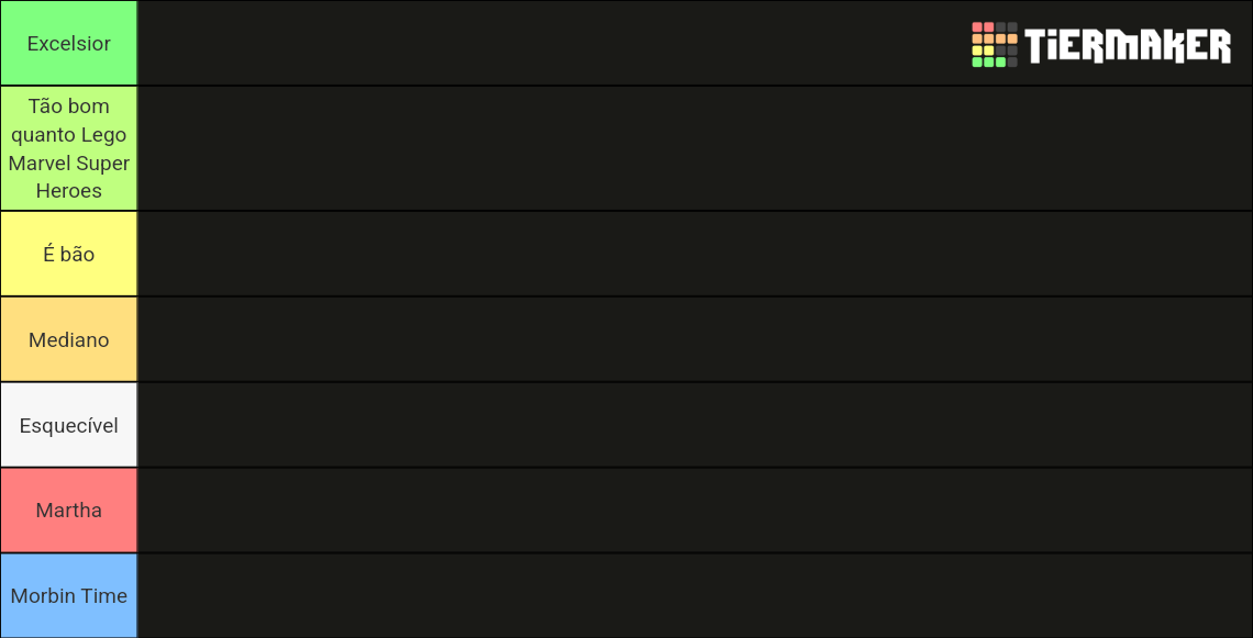 Template que eu passei 2 horas pra fazer Tier List (Community Rankings ...