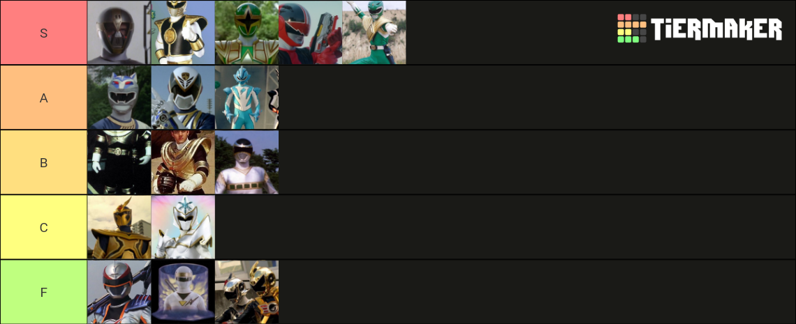Sixth Rangers (MMPR-RPM) Tier List (Community Rankings) - TierMaker