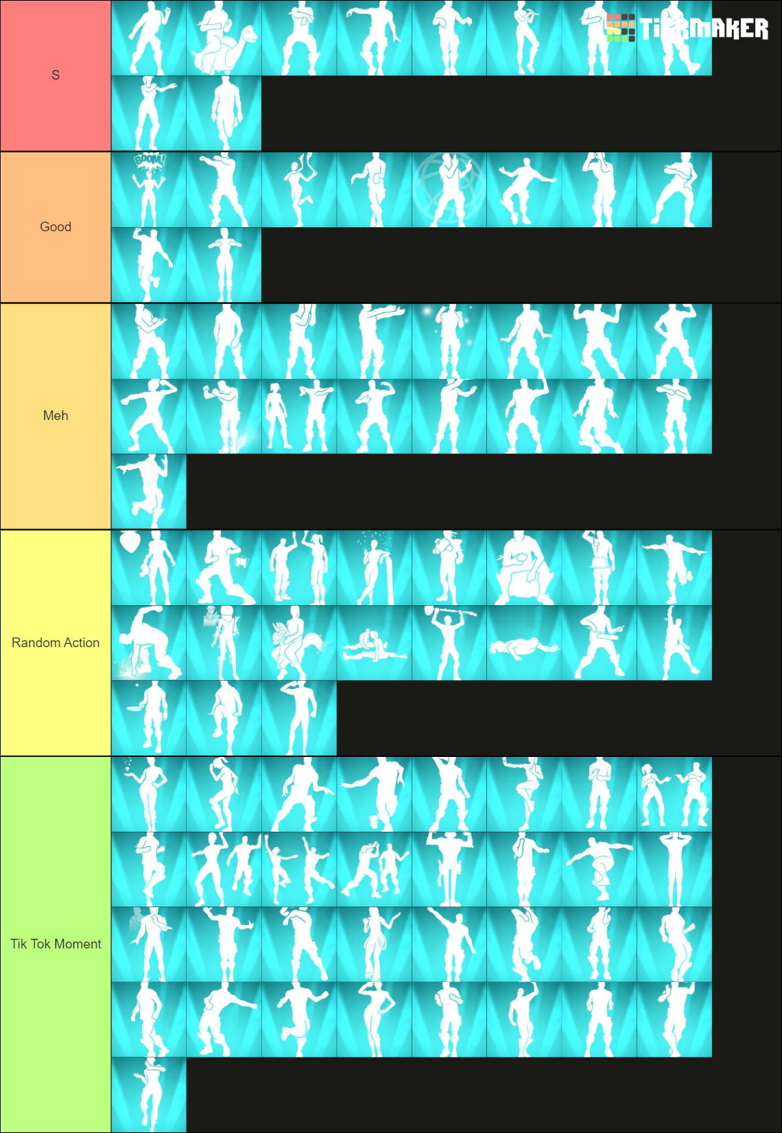 Fortnite Icon Series Emotes Tier List Community Rankings TierMaker