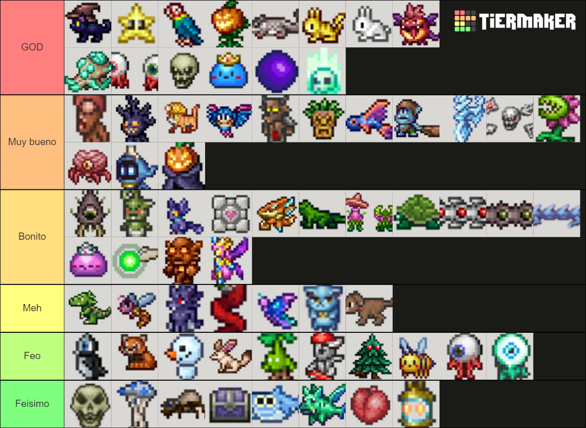 Terraria Pets Tier List (Community Rankings) - TierMaker