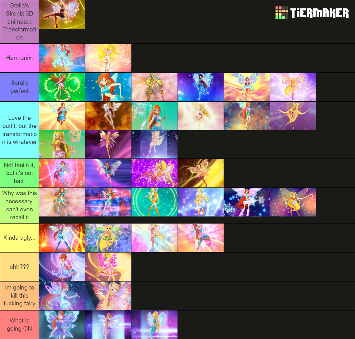 Winx Club Transformation Sequences Tier List (Community Rankings ...