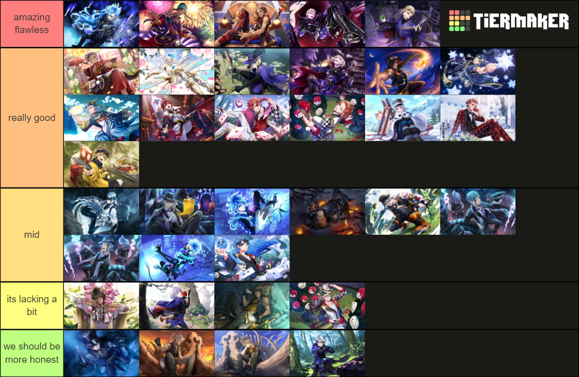 TWST SSR card design rate Tier List (Community Rankings) - TierMaker
