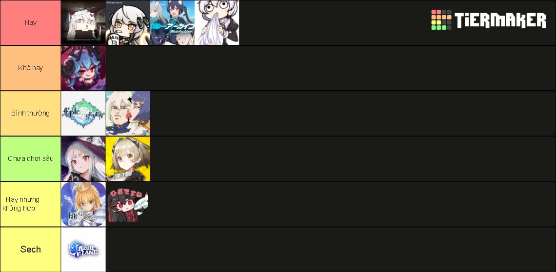 alime gacha games Tier List (Community Rankings) - TierMaker