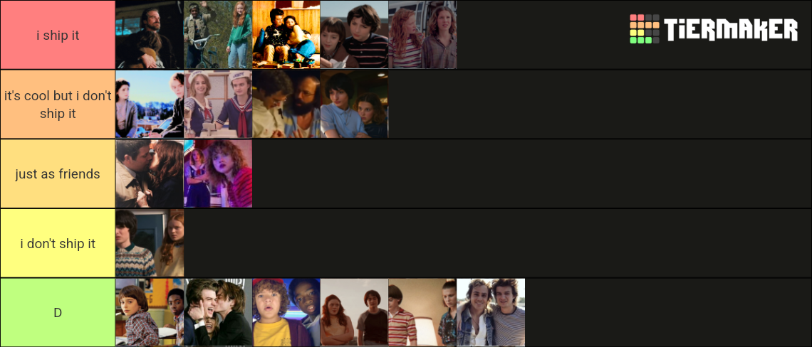 stranger things ships Tier List (Community Rankings) - TierMaker