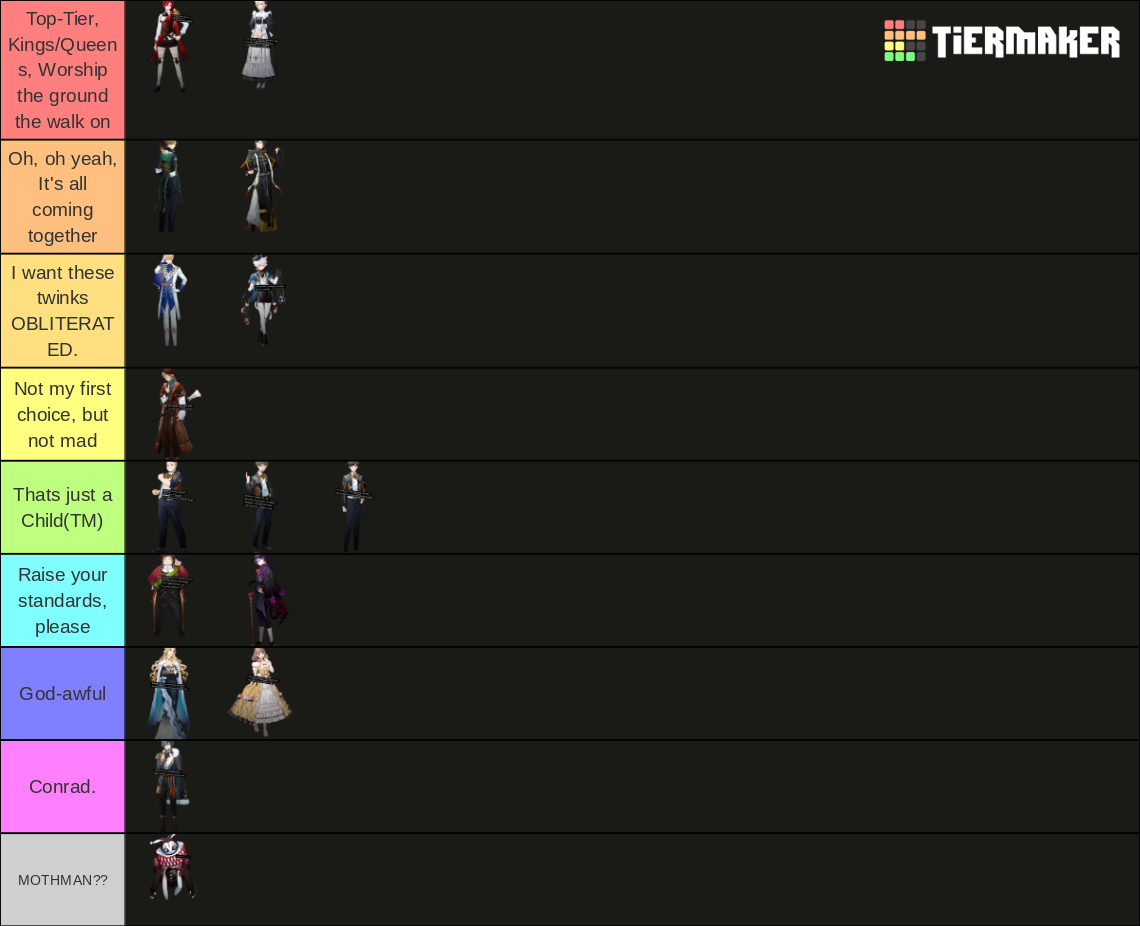 even if TEMPEST Character Chart Tier List (Community Rankings) - TierMaker