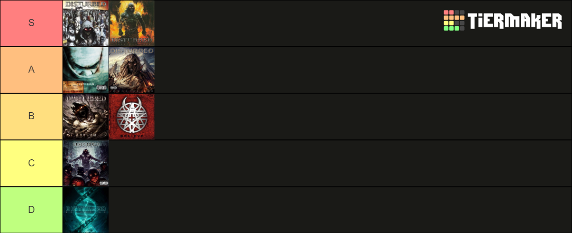Disturbed Albums Tier List (Community Rankings) - TierMaker