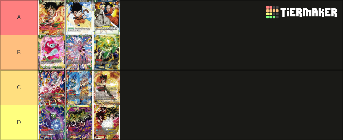 DBS Color Combo Rankings Tier List (Community Rankings) - TierMaker