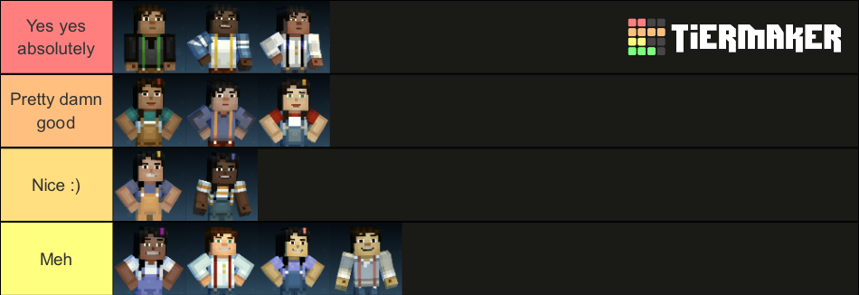 Rate the Jesse’s (MCSM) Tier List (Community Rankings) - TierMaker