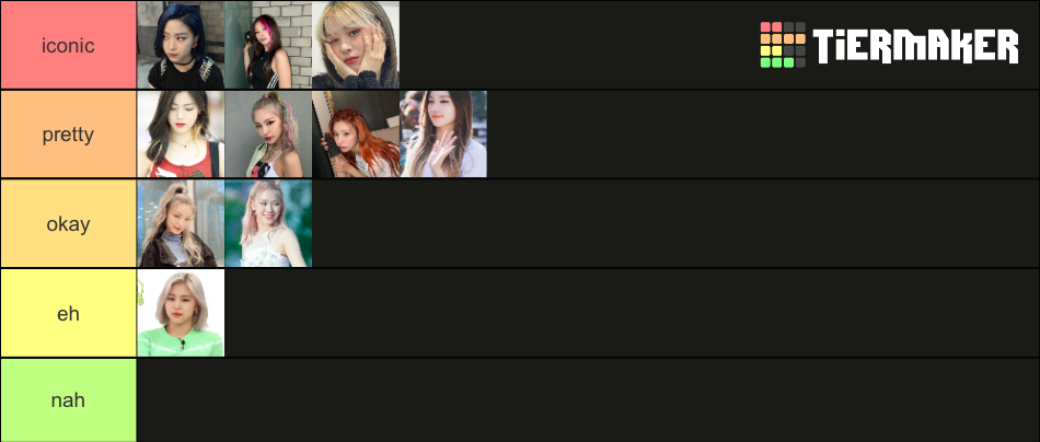 yeji & ryujin hair Tier List (Community Rankings) - TierMaker