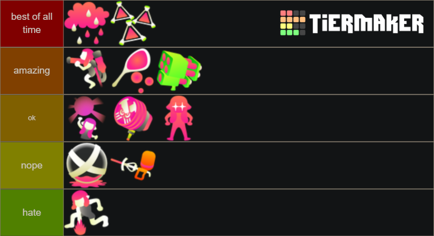 Splatoon 2 Special Weapons Tier List (Community Rankings) - TierMaker