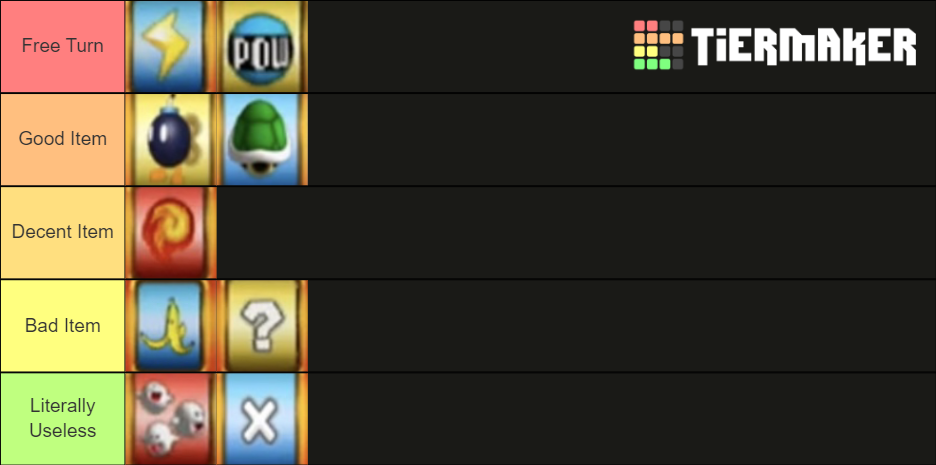 Mario Sluggers Toy Field Items Tier List (Community Rankings) - TierMaker