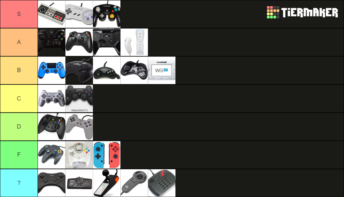 Console Controller Tier List (Community Rankings) - TierMaker