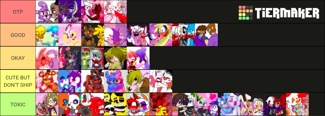 fnaf ships Tier List (Community Rankings) - TierMaker
