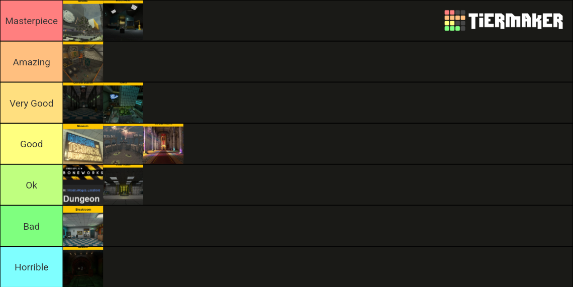 Boneworks Levels Tier List (Community Rankings) - TierMaker