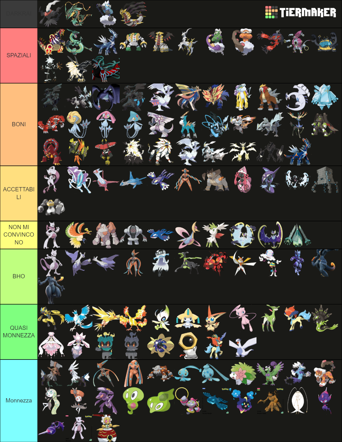Pokémon Leggendari Tier List (Community Rankings) - TierMaker