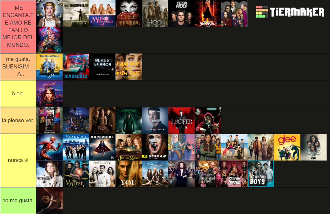 Séries de TV e Netflix Tier List (Community Rankings) - TierMaker