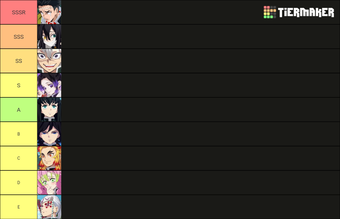 Demon Slayer Hashira Tier List (Community Rankings) - TierMaker