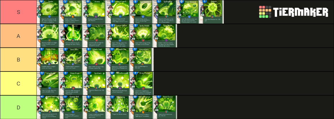 Grass Cards - Pikaster Tier List (Community Rankings) - TierMaker