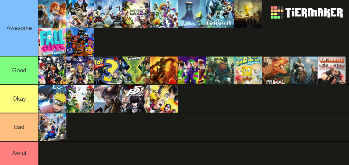 Our Games Tier List (Community Rankings) - TierMaker