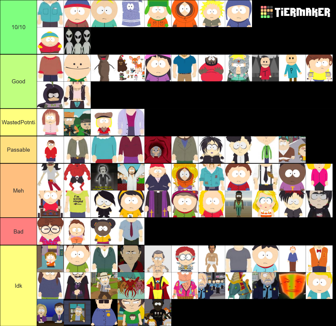 South Park Characters Tier List (Community Rankings) - TierMaker