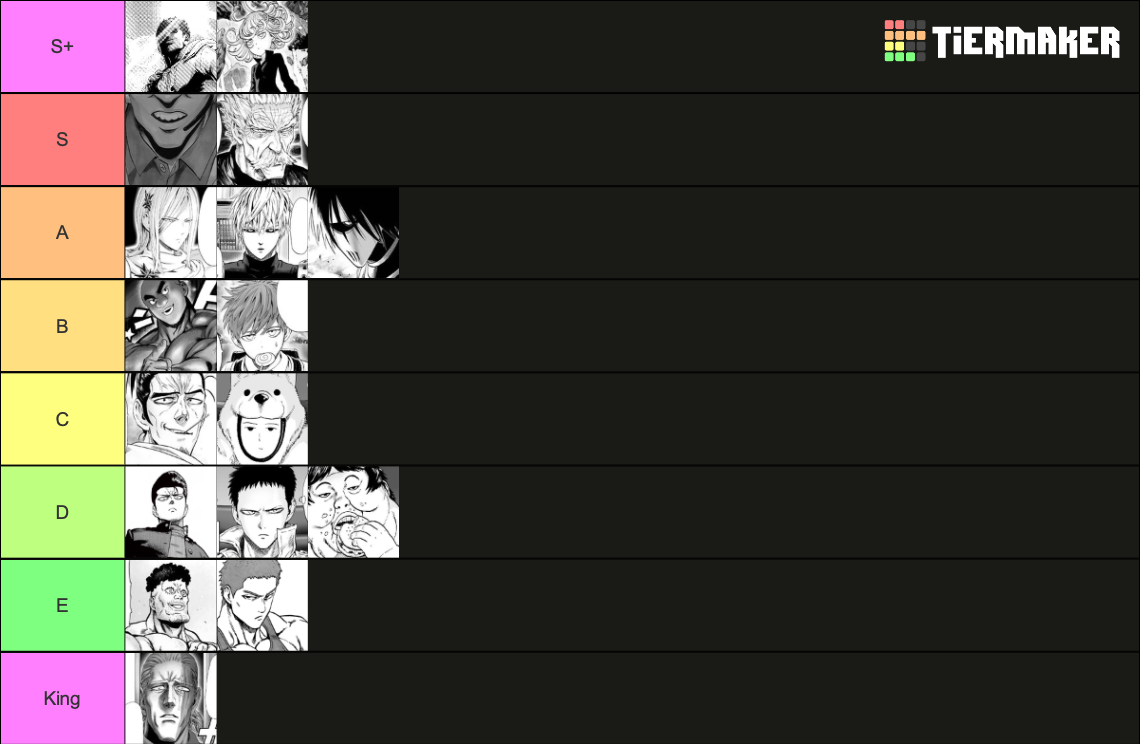 S class One Punch Man Tier List (Community Rankings) - TierMaker