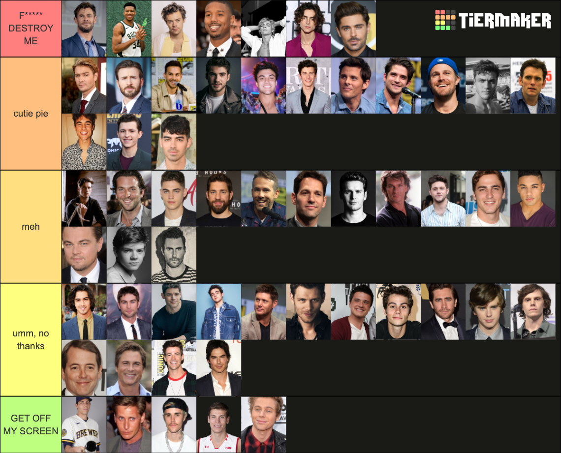 FINE Male Celebs Tier List (Community Rankings) - TierMaker