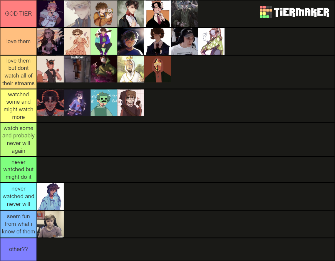 mcyt from dream smp Tier List (Community Rankings) - TierMaker