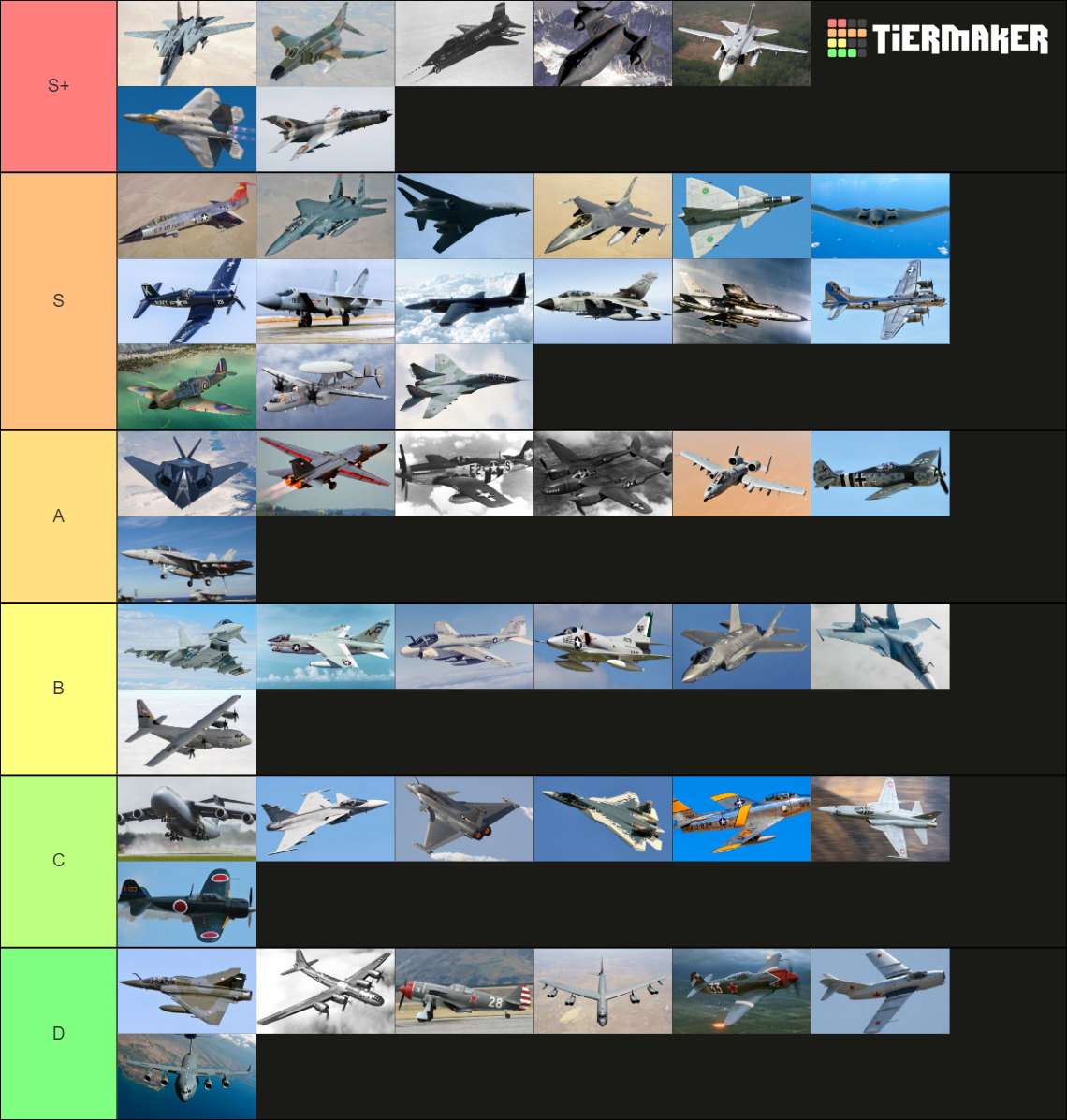 Aircraft Aesthetics Tier List (Community Rankings) - TierMaker