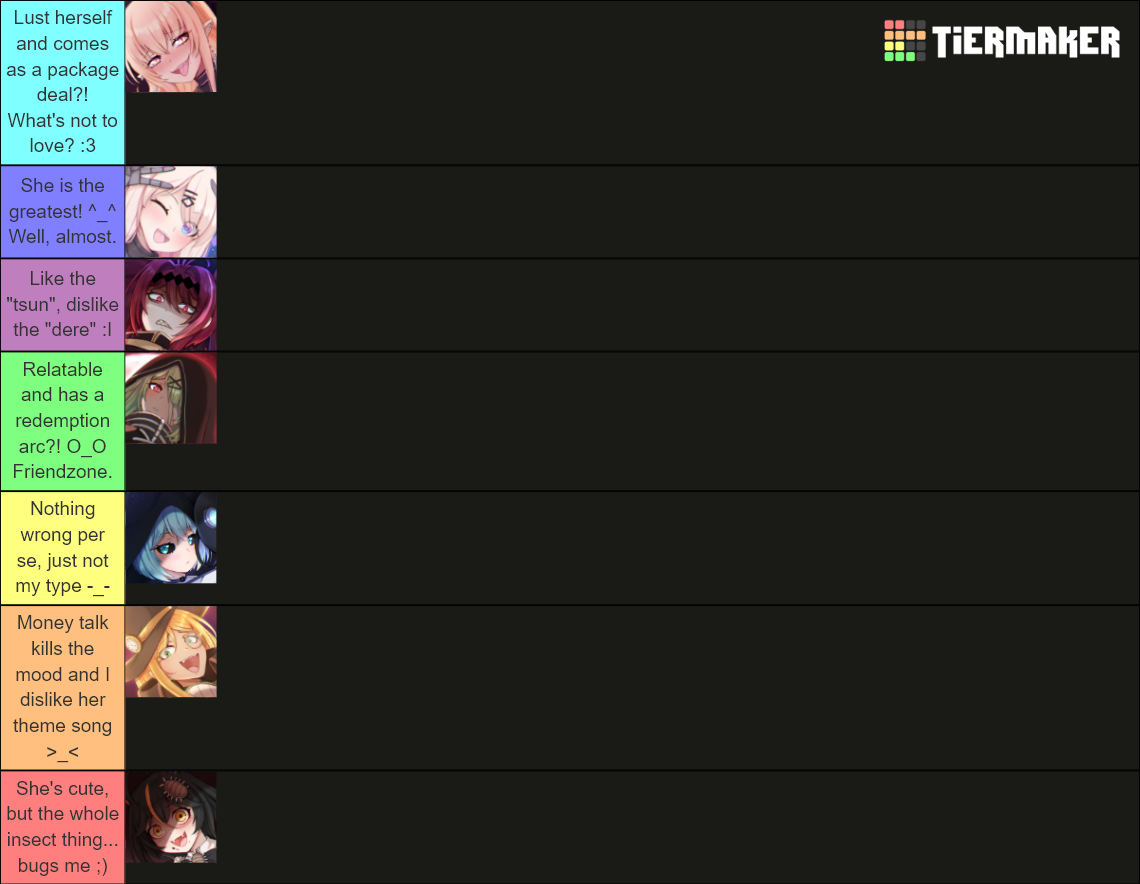Seven Deadly Dates Tier List (Community Rankings) - TierMaker