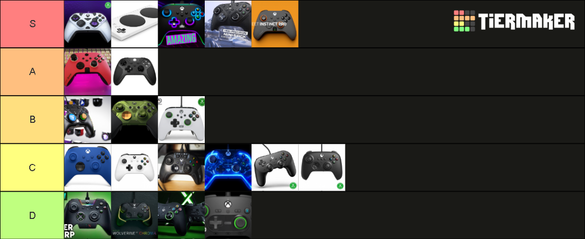 Xbox Controller Rankings Tier List (Community Rankings) - TierMaker
