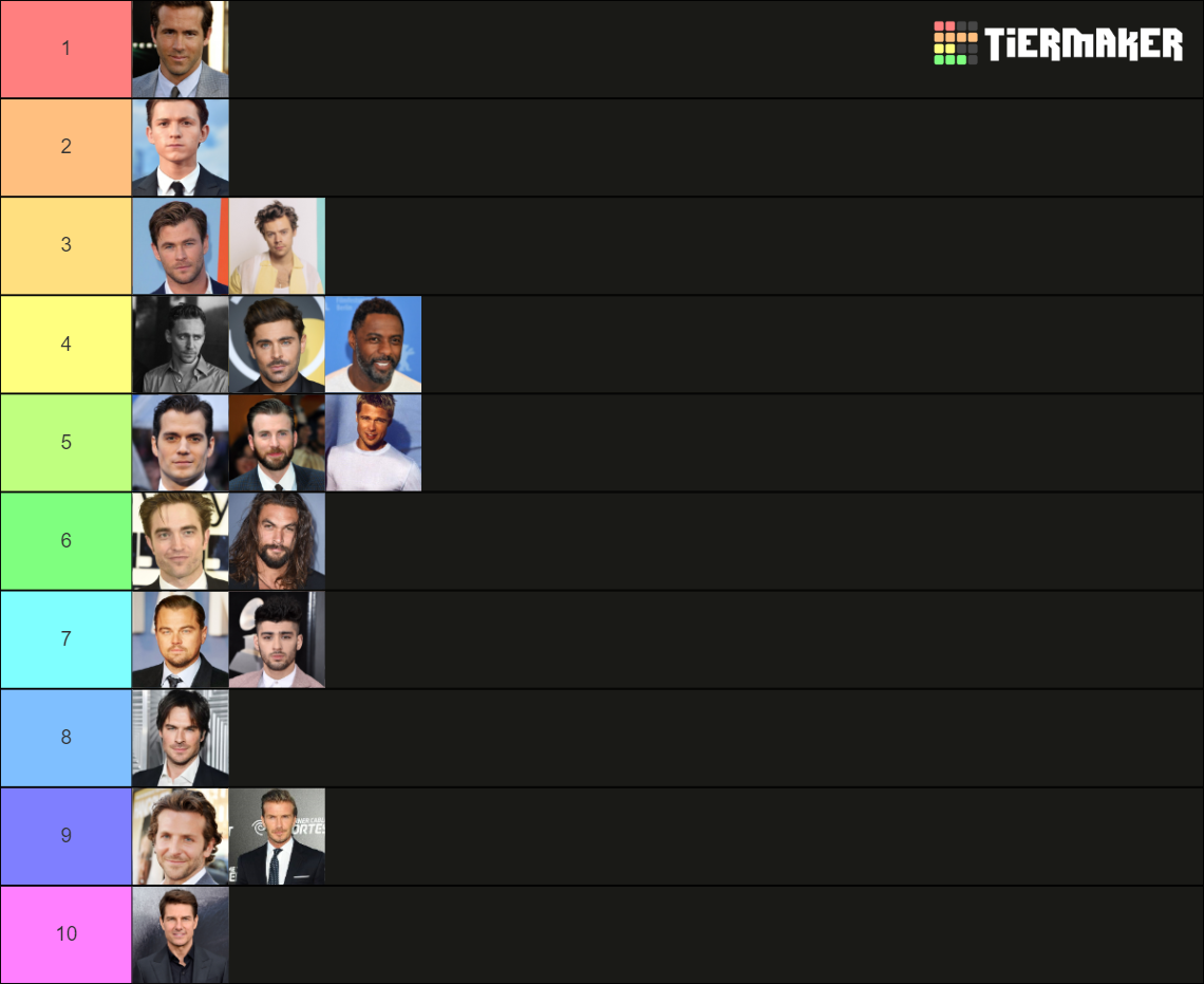 Top 10 most attractive males (according to the internet) Tier List ...