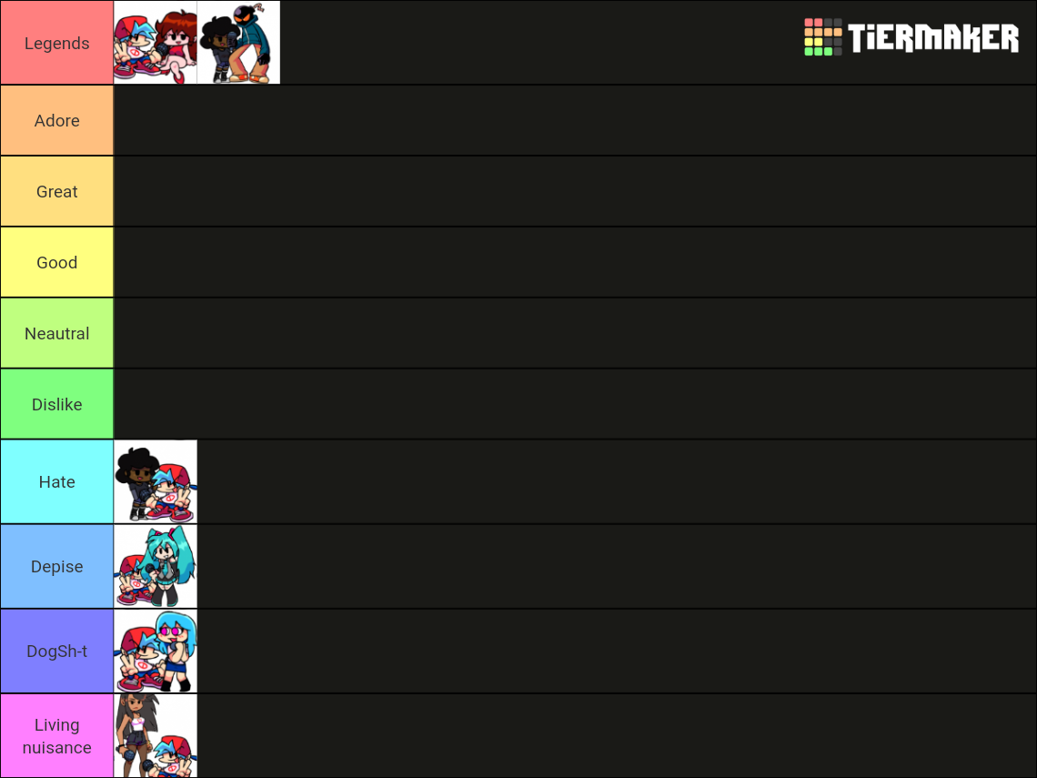 fnf ships Tier List (Community Rankings) - TierMaker