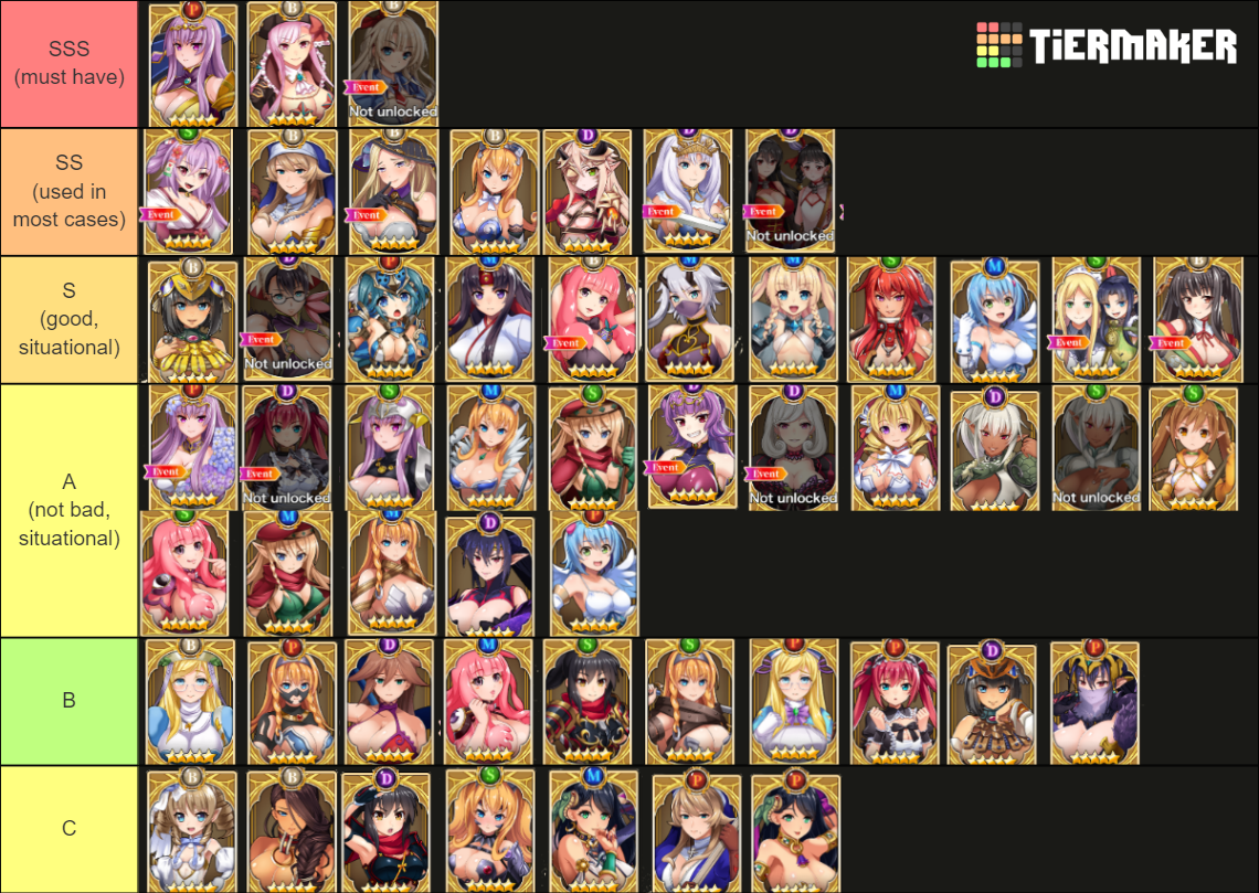 Queen's Blade Limit Break by Shin Tier List (Community Rankings ...