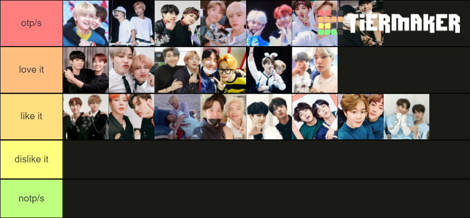 bts ships Tier List (Community Rankings) - TierMaker