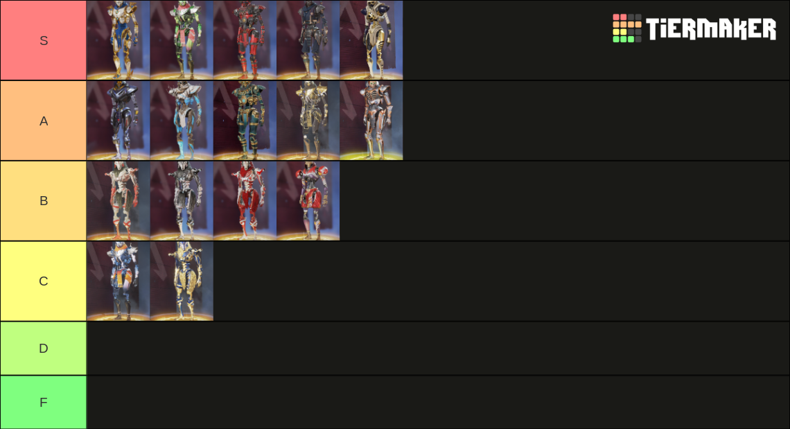 Revenant Legendary Skins Apex Legends Tier List (Community Rankings) - TierMaker