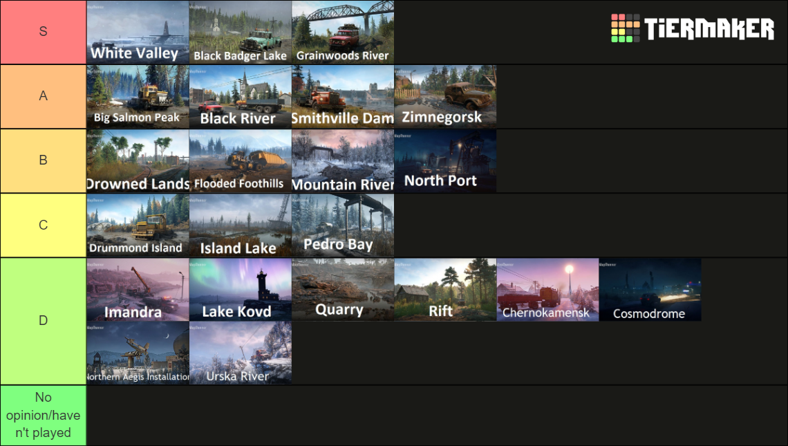 SnowRunner Maps (Titled) Tier List (Community Rankings) - TierMaker