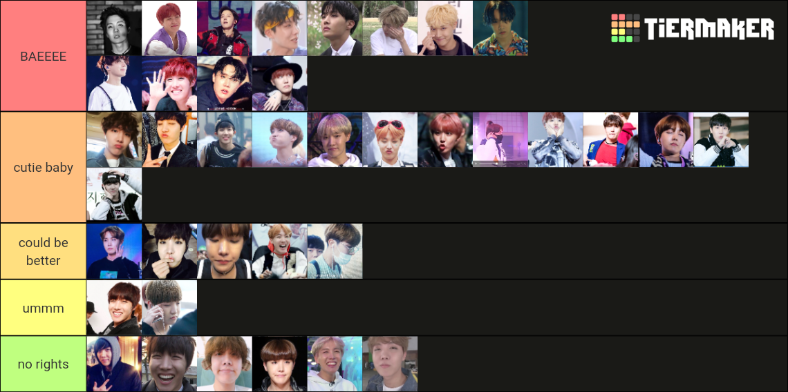 Recent Kpop Tier Lists - TierMaker