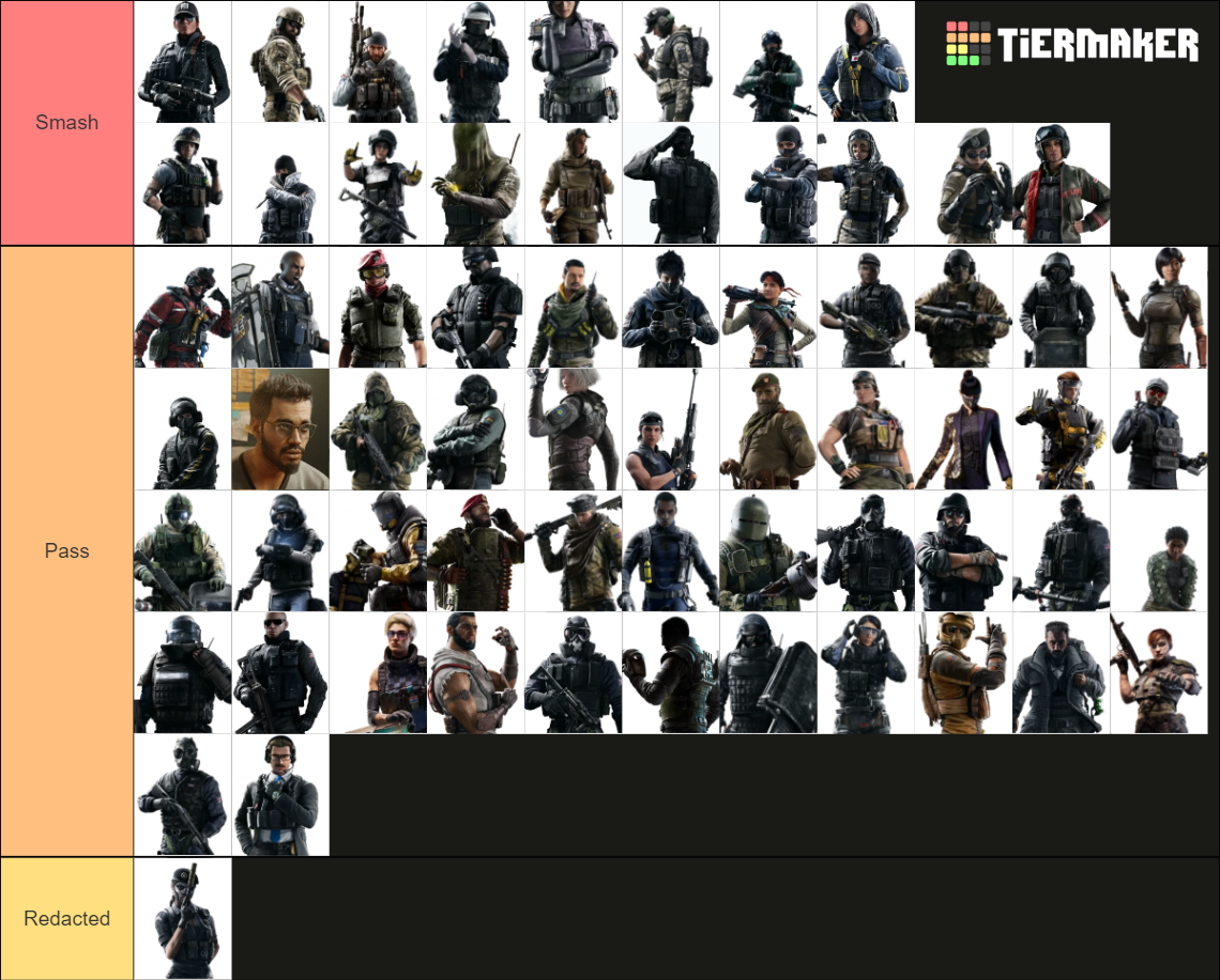 Siege Ops Smash or Pass Tier List (Community Rankings) - TierMaker